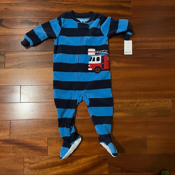 Carter's | One Pieces | Nwt 2m Fleece Firefighter Sleeper | Poshmark